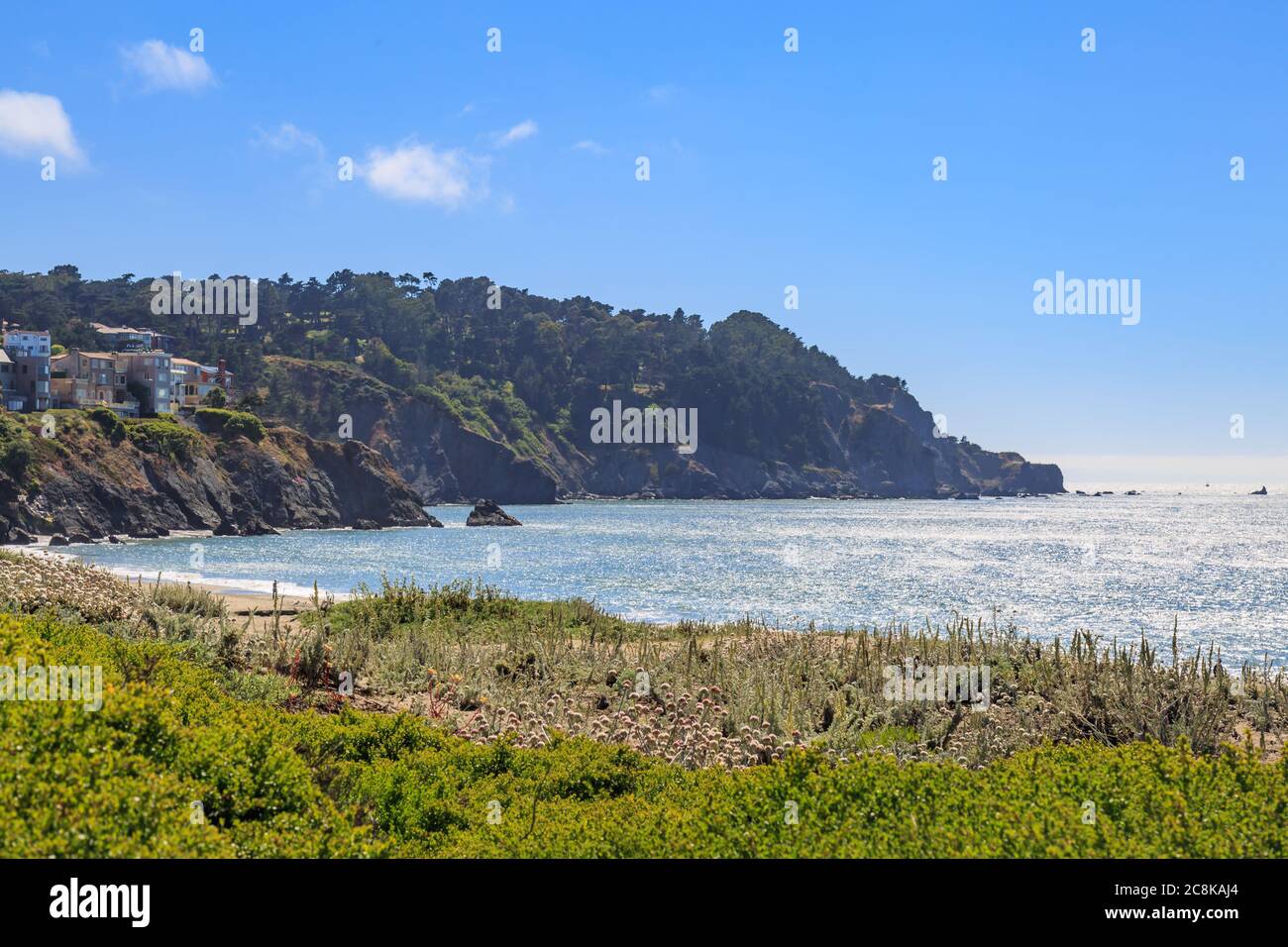 Coastal landscape at Baker Beach in San Francisco, California Stock ...