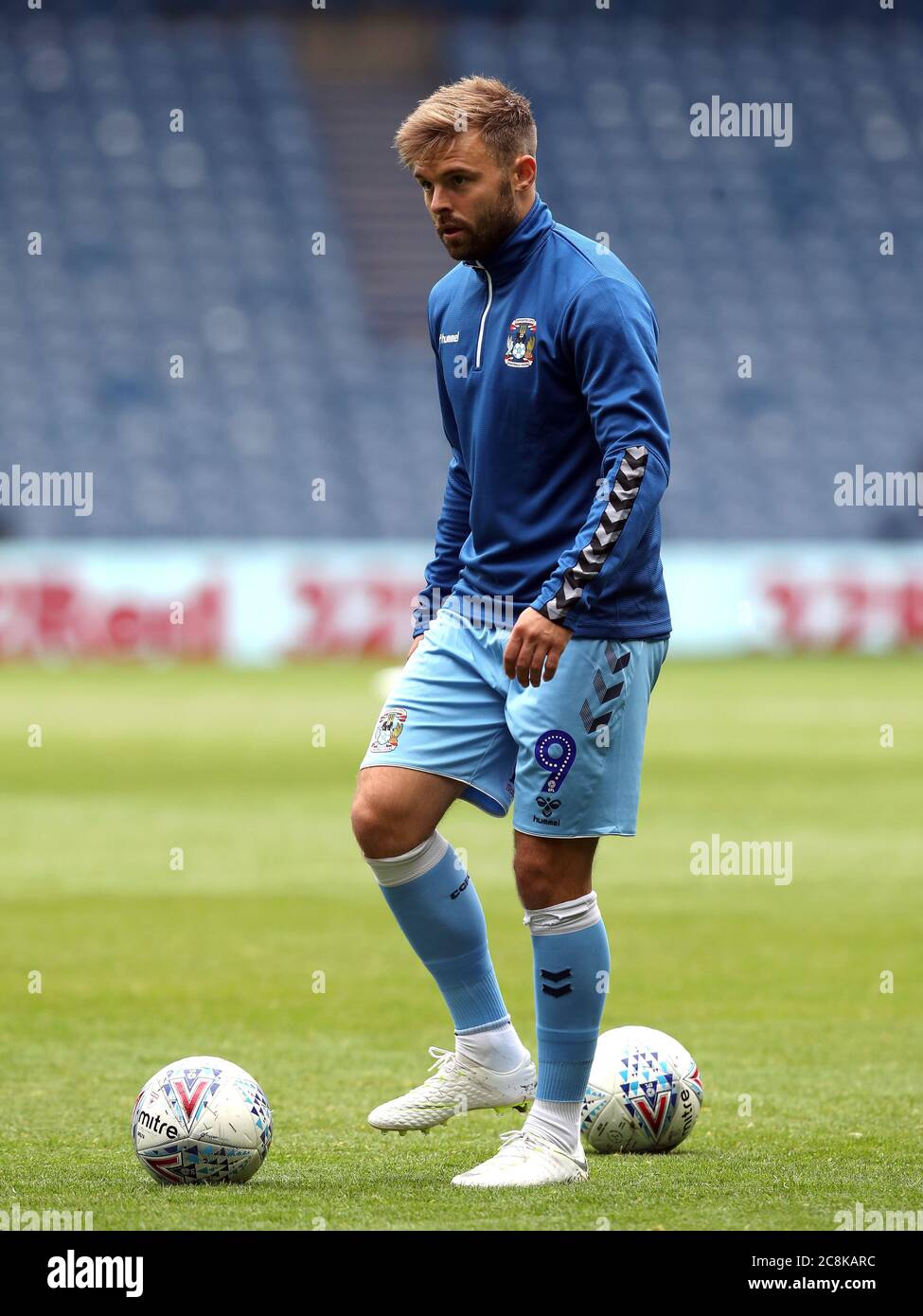 Coventry City's Matt Godden warms up ahead of the pre-season friendly ...