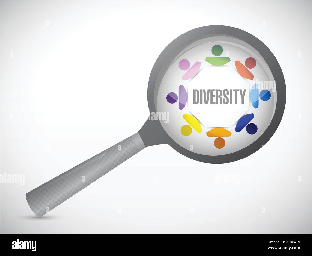 Diversity under review. illustration design over a white background ...