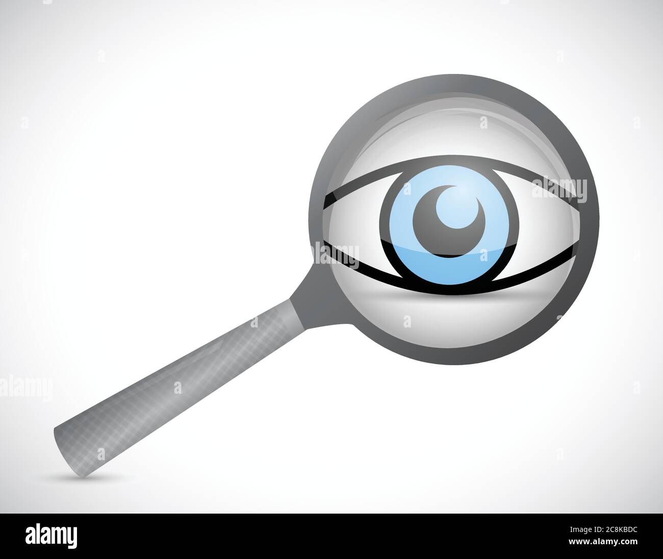 Magnify surveillance illustration design over a white background Stock ...