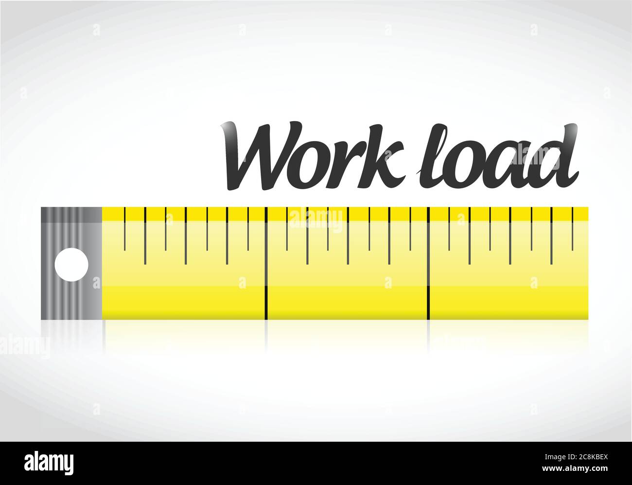 Measure work load illustration design over a white background Stock ...