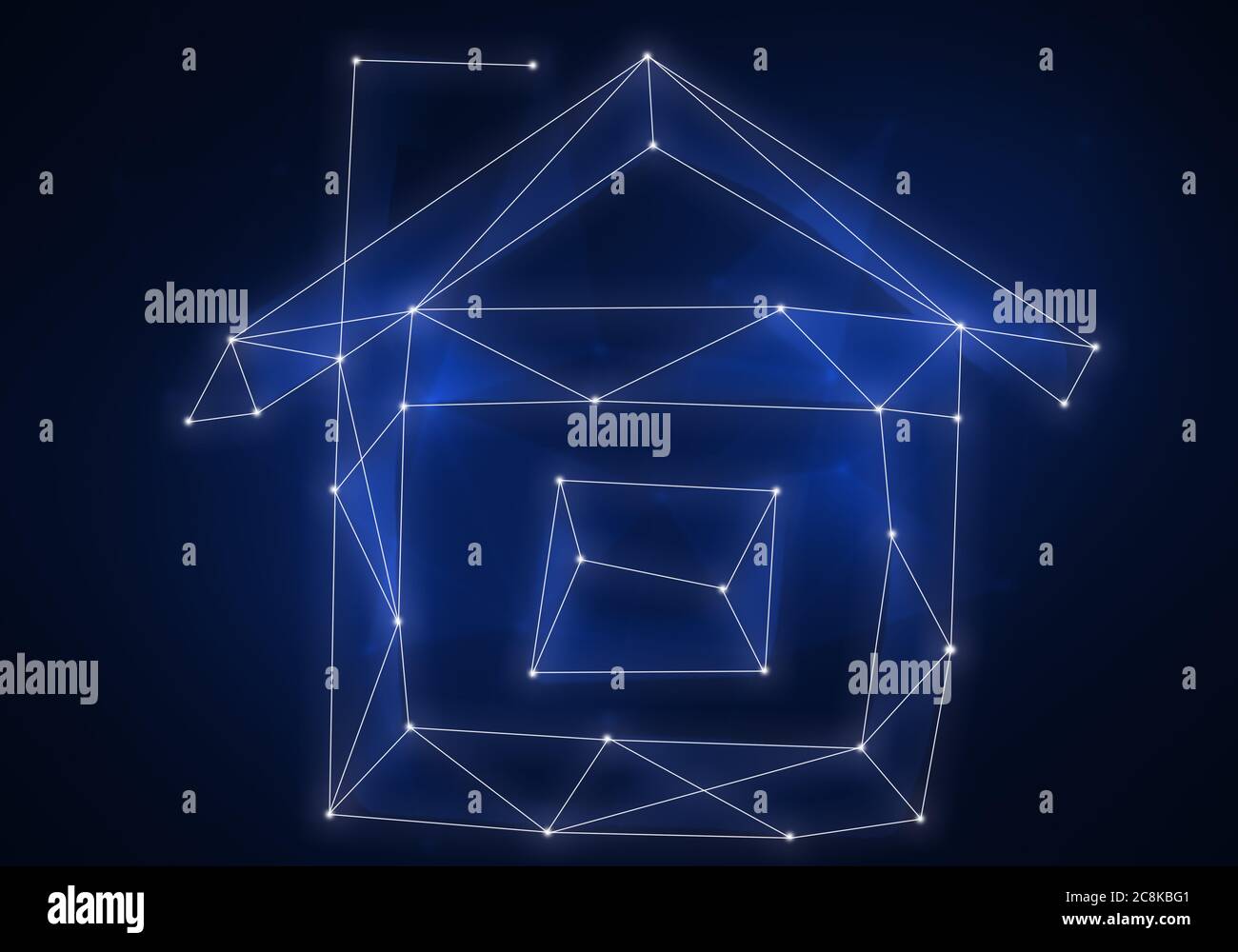 House figured constellation Stock Photo - Alamy