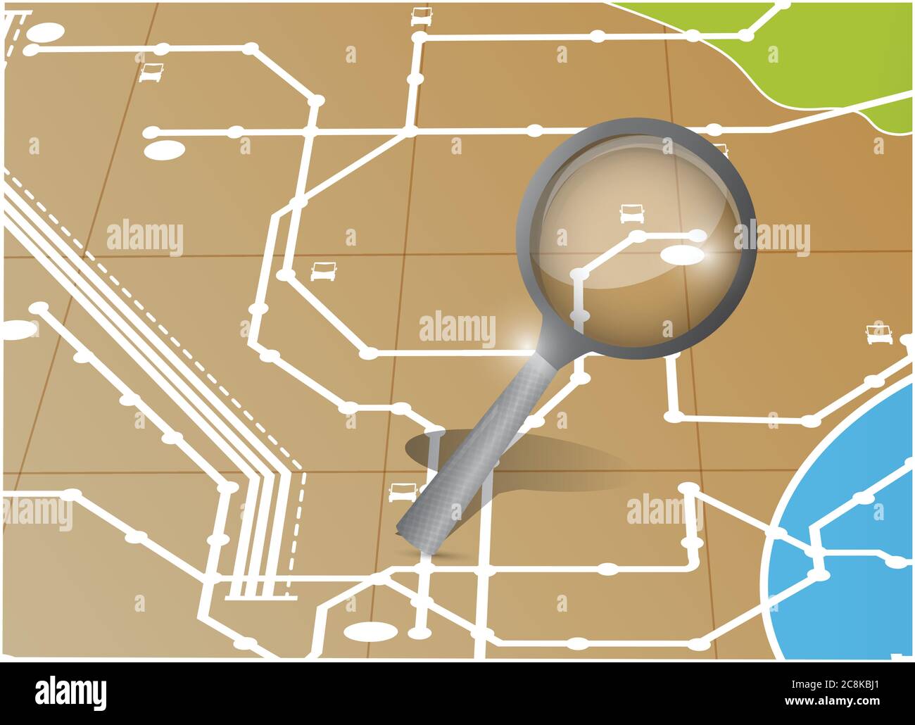 Map and magnify search illustration design background Stock Vector ...