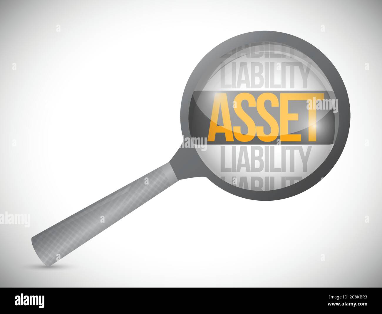 Assets review investigation illustration design over a white background ...