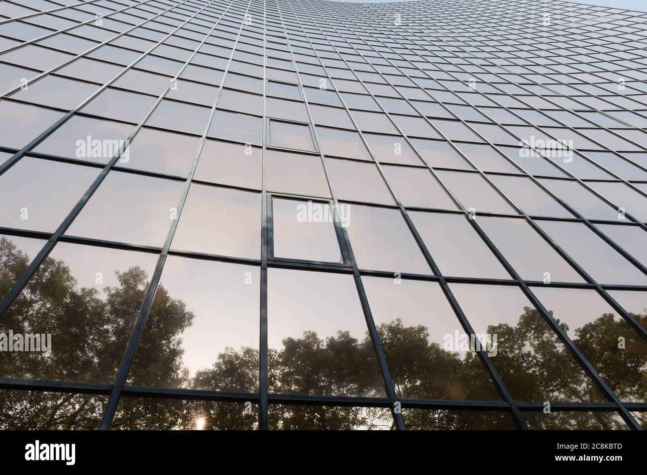 The reflection of the green space center hi-res stock photography and ...