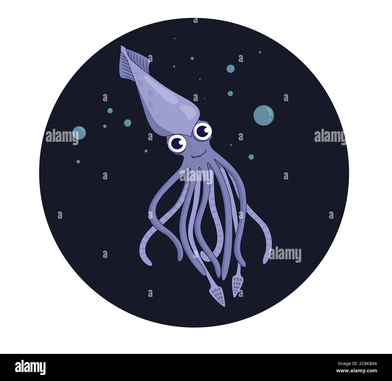 Cartoon squid hi-res stock photography and images - Alamy
