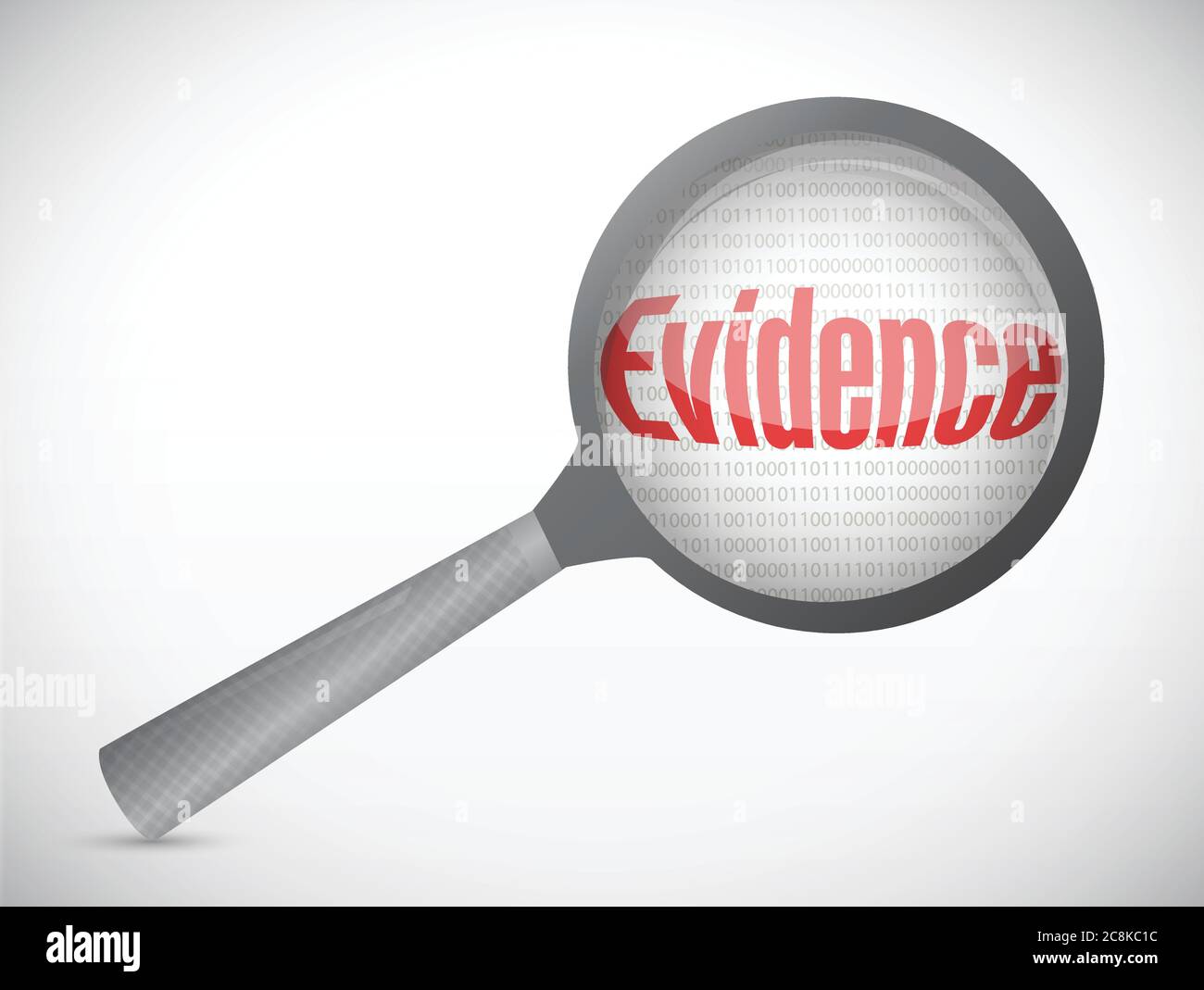 Evidence under research illustration design over white Stock Vector ...