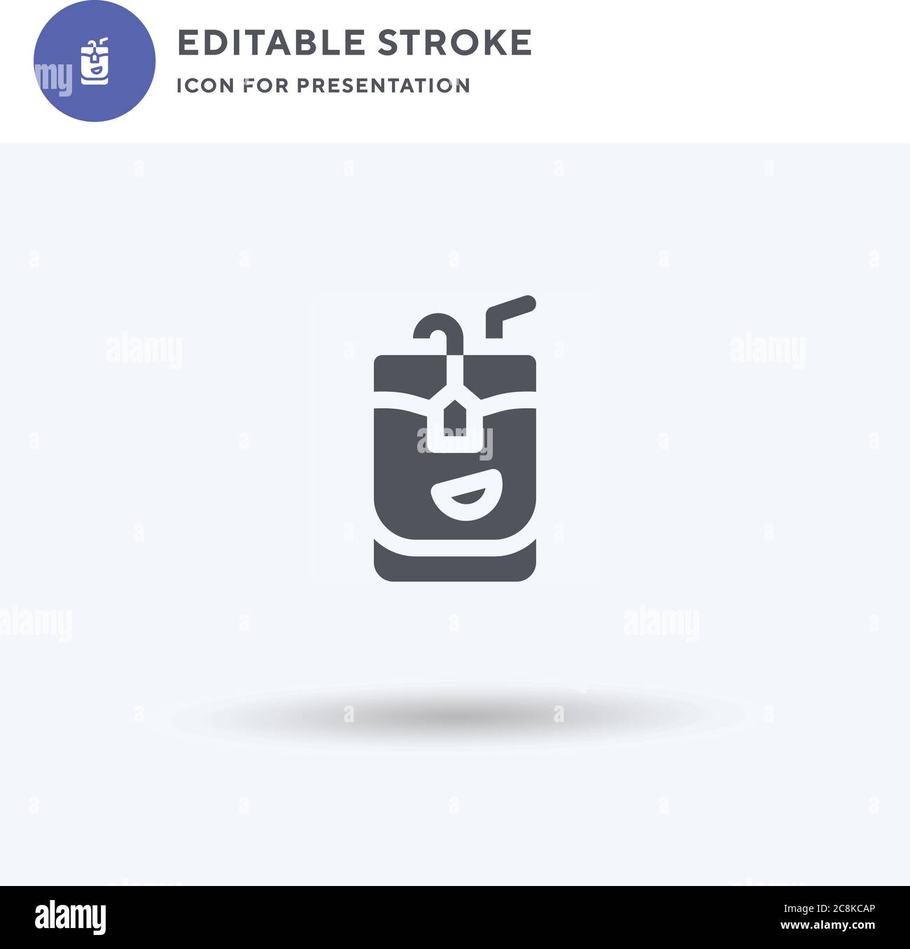 Ice Tea icon vector, filled flat sign, solid pictogram isolated on ...