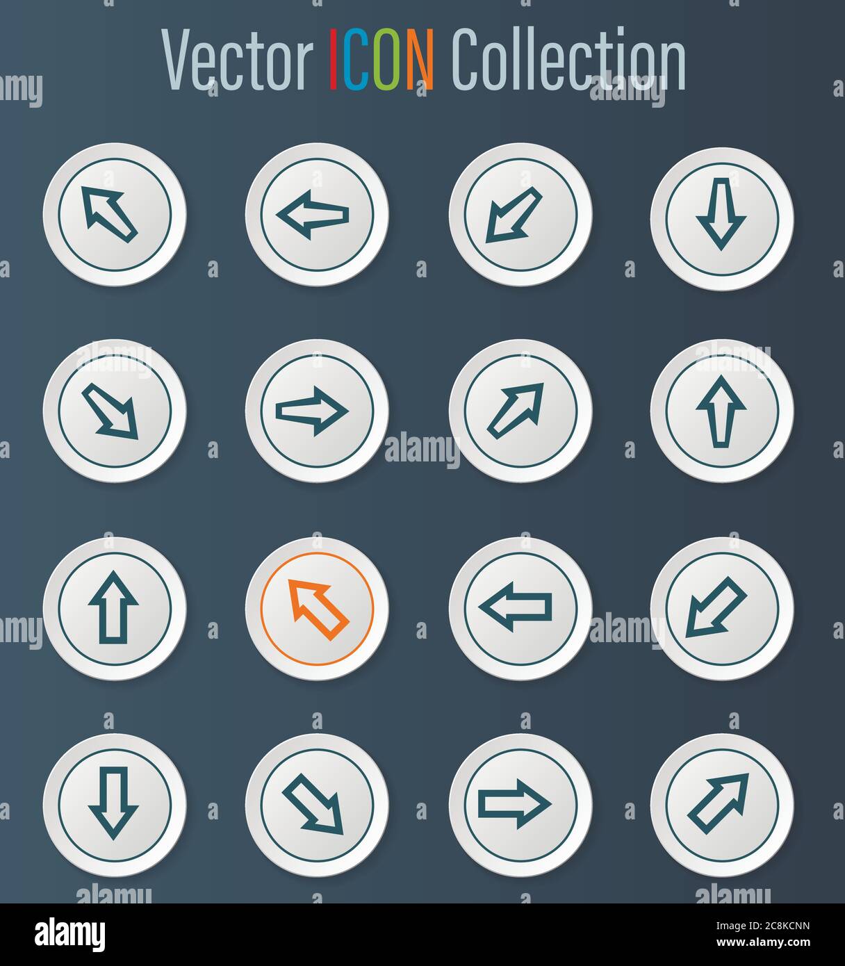 Arrows icons set Stock Vector Image & Art - Alamy