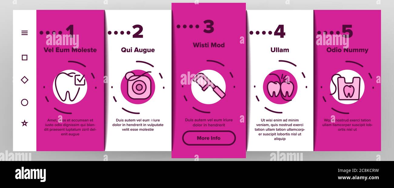 Mouth Wash Hygiene Onboarding Icons Set Vector Stock Vector Image & Art ...