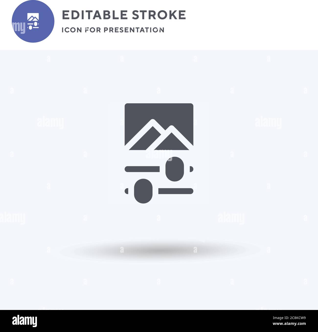 Adjustment icon vector, filled flat sign, solid pictogram isolated on ...