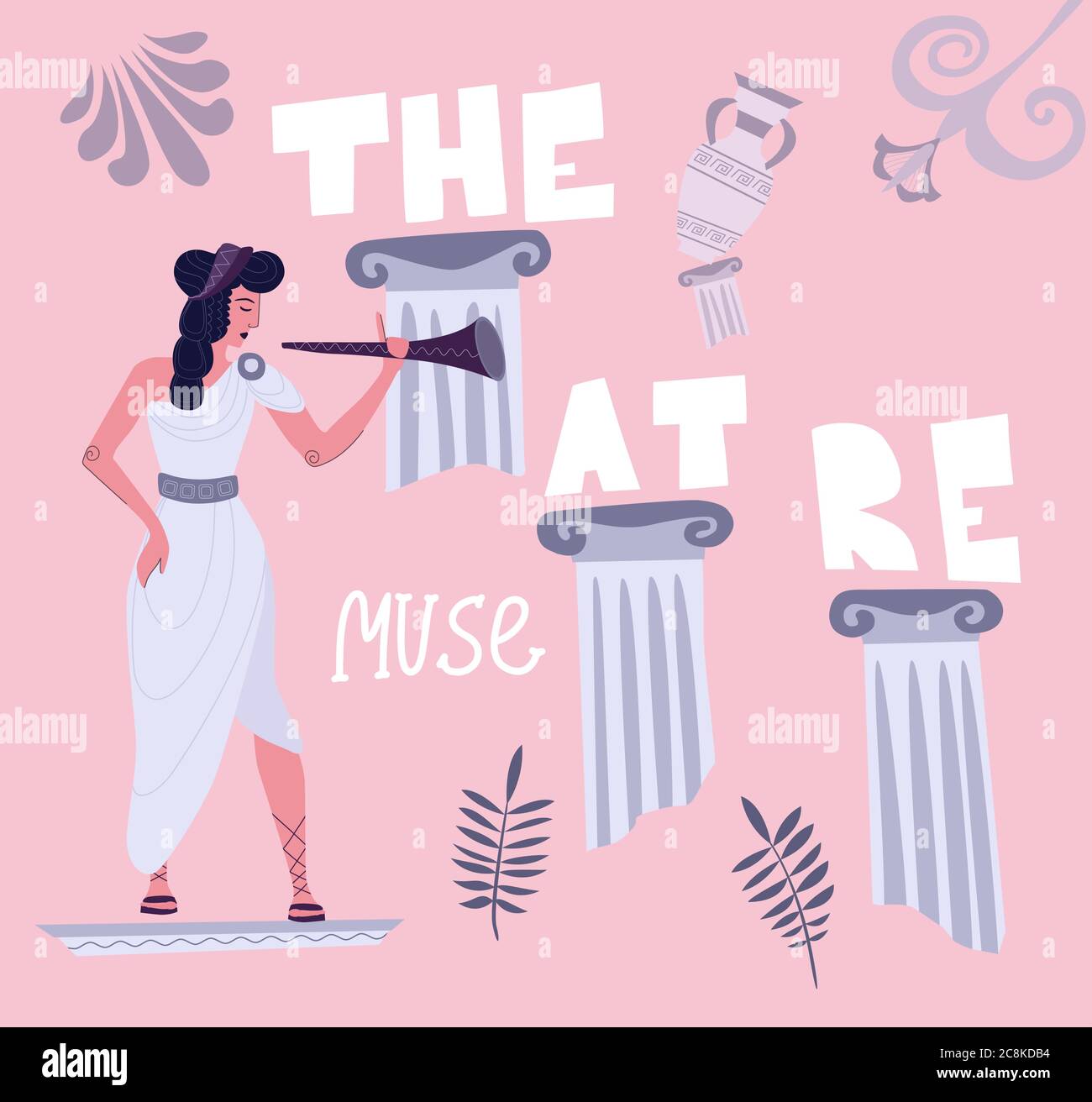 Greek mythology muse of tragedy and drama, theater and music, Greek ...