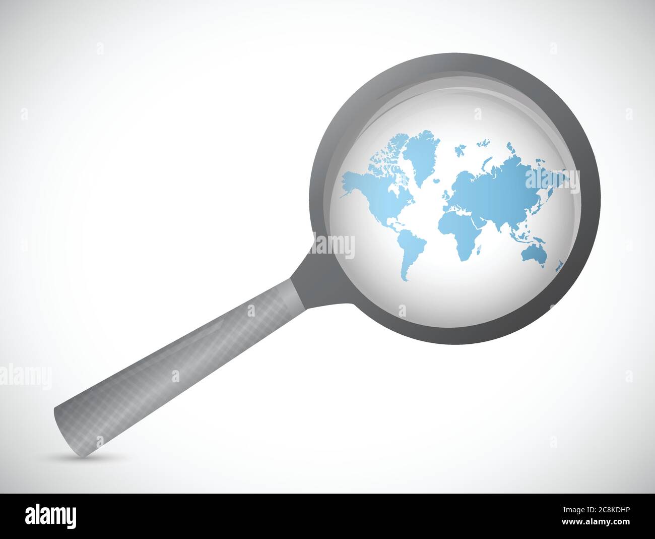World map magnify illustration design over a white background Stock Vector Image & Art - Alamy