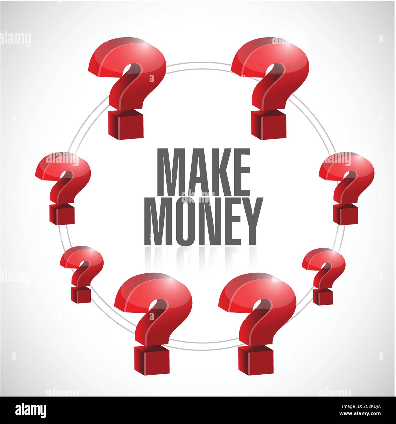 Questions for money making. illustration design over a white background ...