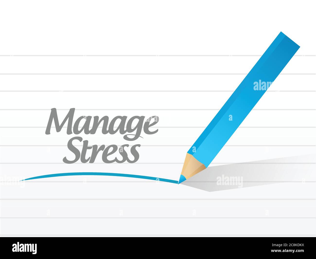 Manage stress message illustration design over a white background Stock ...