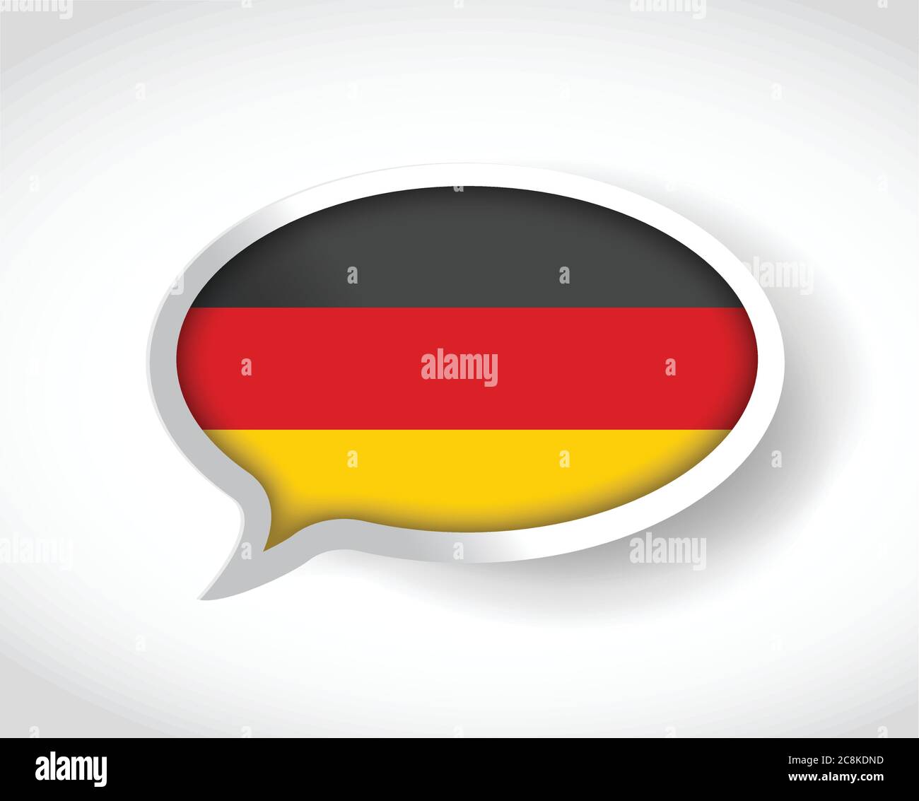 German message bubble. illustration design over a white background ...