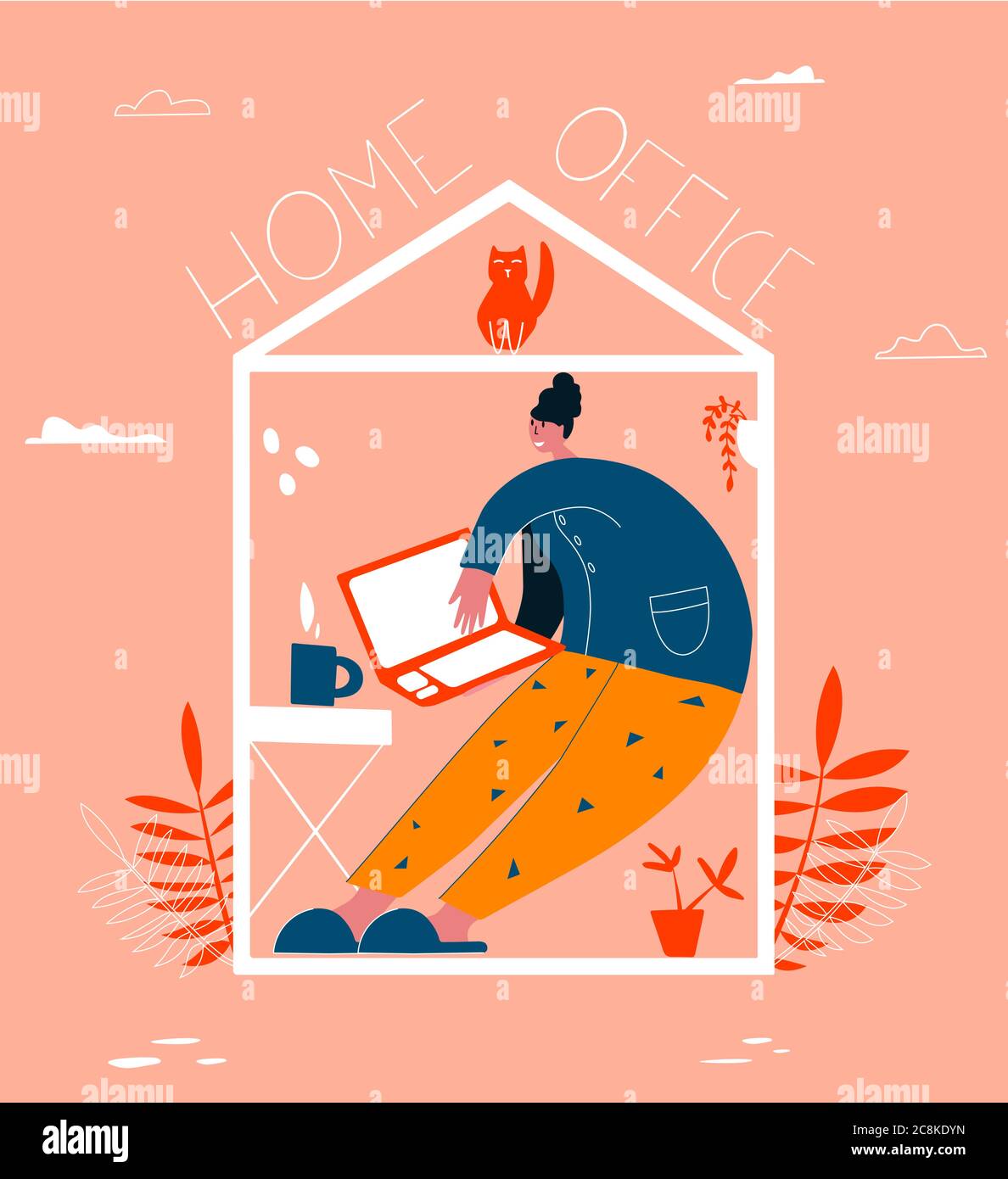 Covid 19 workspace Stock Vector Images - Alamy