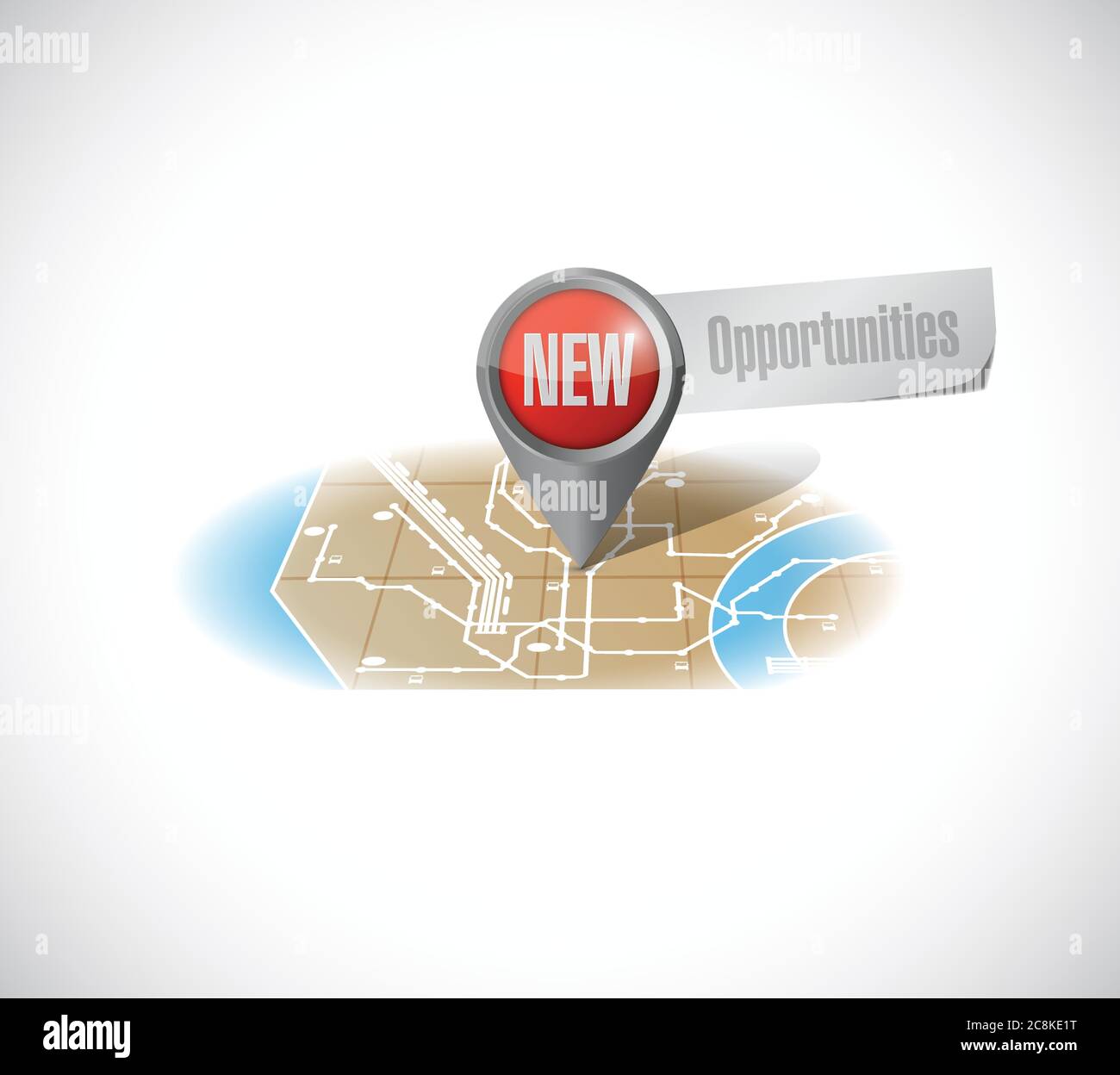 New opportunities map illustration design over a white background Stock ...