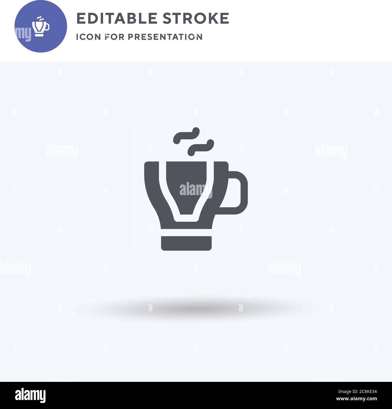 Espresso icon vector, filled flat sign, solid pictogram isolated on ...