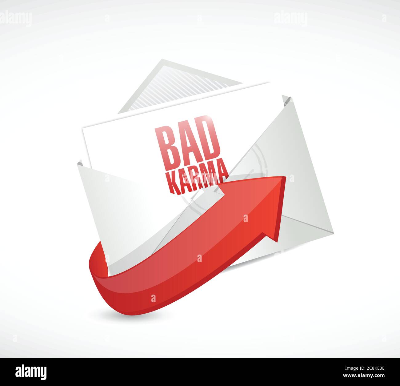 Bad karma email illustration design over a white background Stock ...