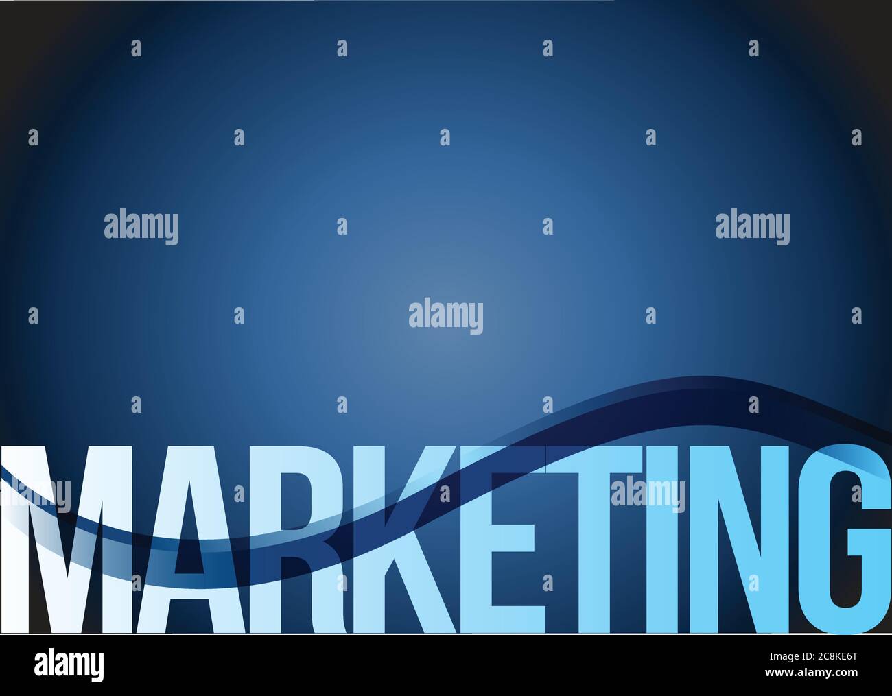 Marketing text blue wave background illustration design Stock Vector ...