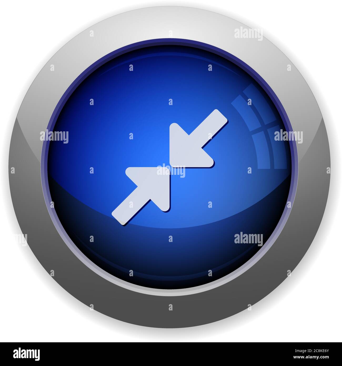 Blue glossy resize small web button Stock Vector Image & Art - Alamy