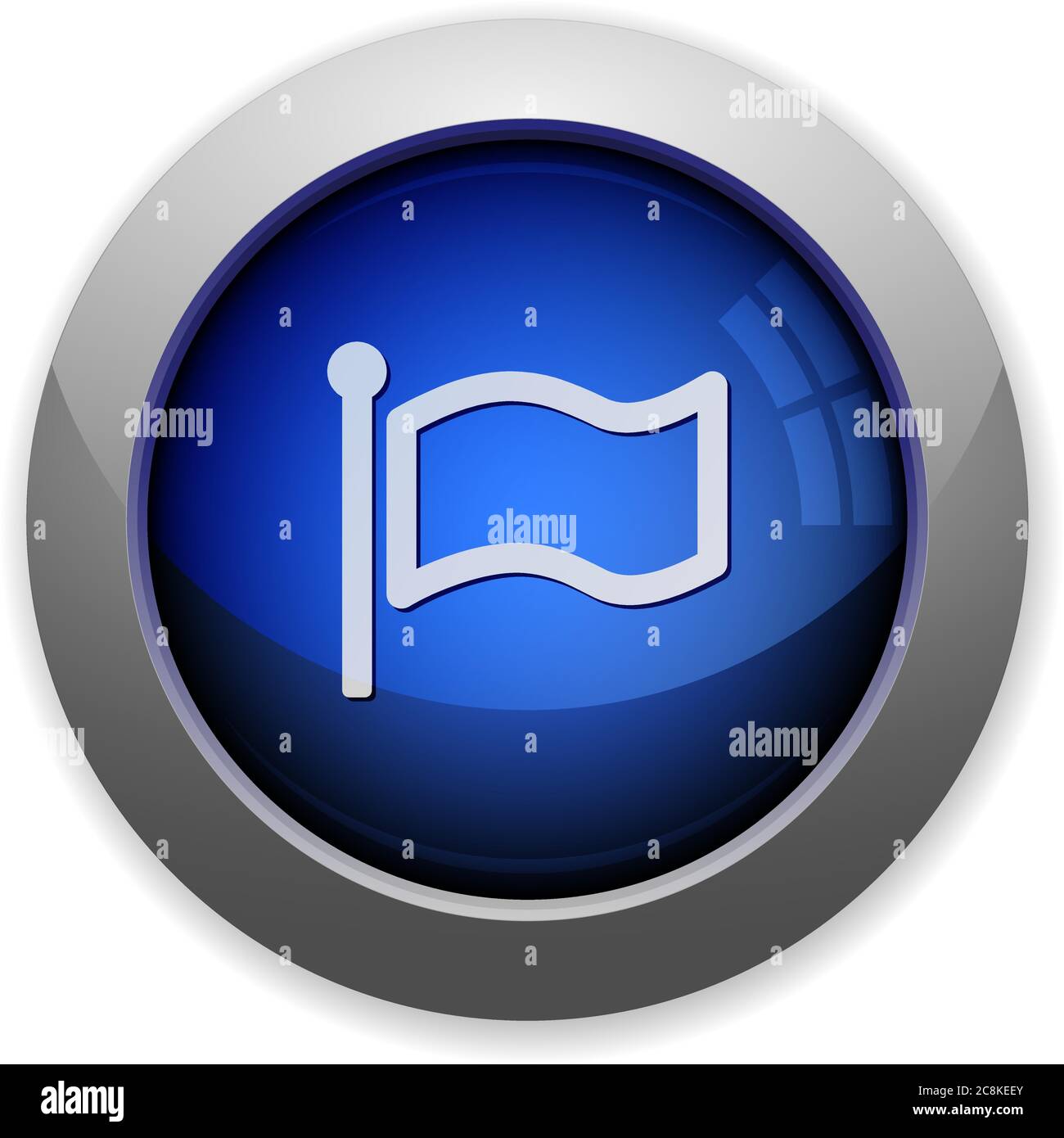 Blue glossy flag web button Stock Vector Image & Art - Alamy