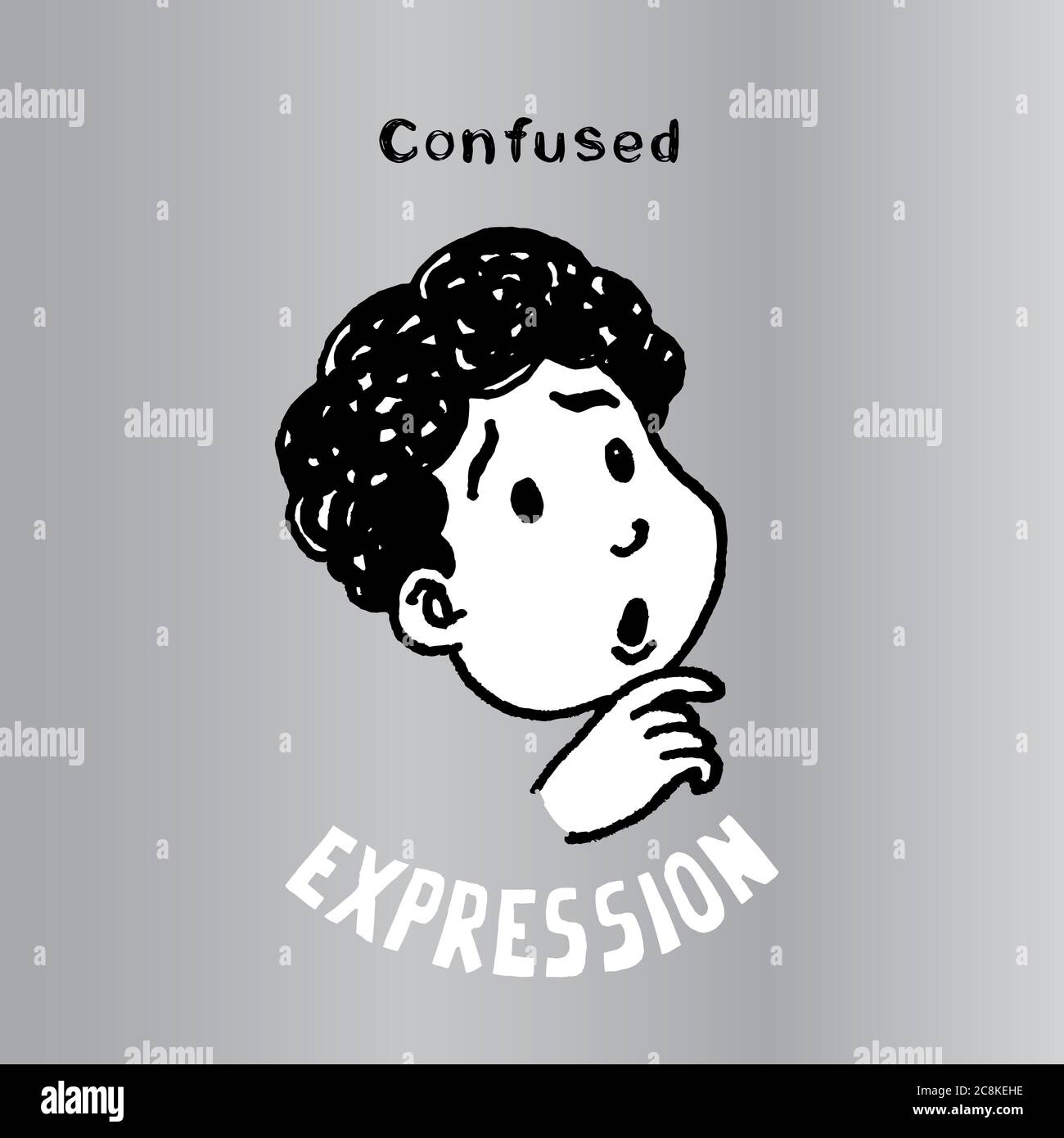 Confused Clipart Black And White