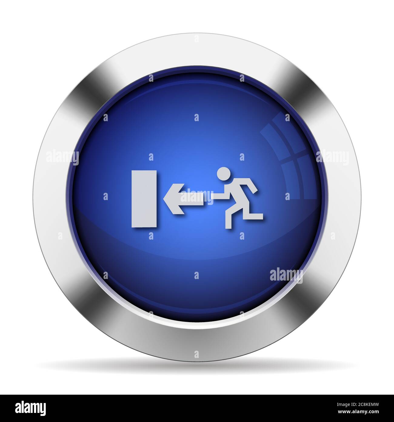 Exit sign blue Stock Vector Images - Alamy