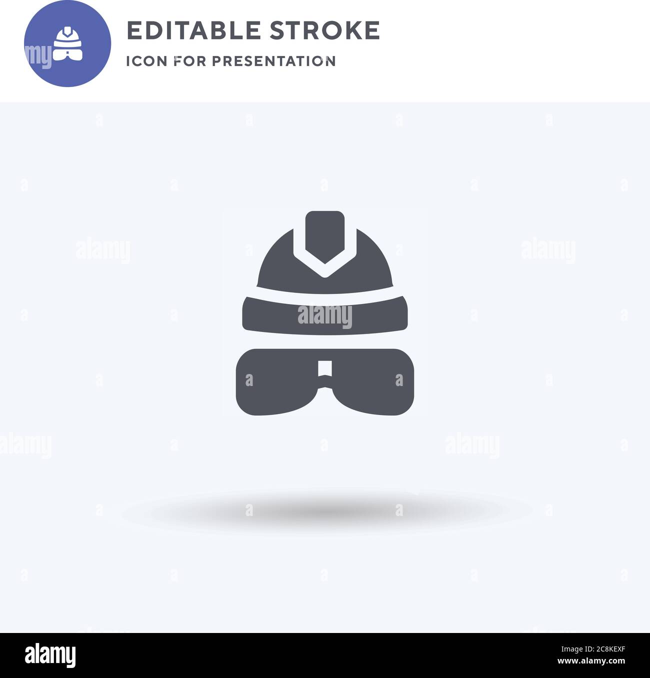 Helmet icon vector, filled flat sign, solid pictogram isolated on white ...