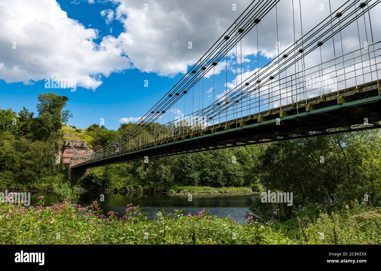 Union Suspension Bridge, 200 year old wrought iron chain bridge ...