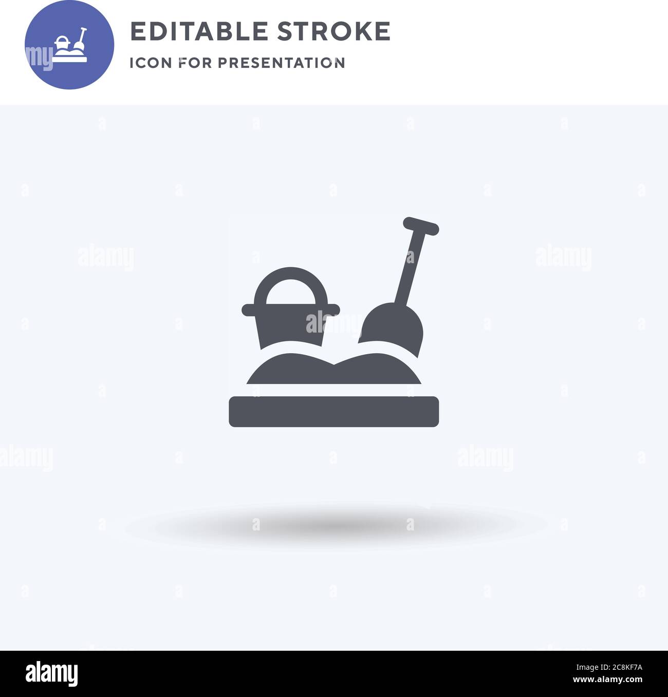 Sandbox icon vector, filled flat sign, solid pictogram isolated on ...