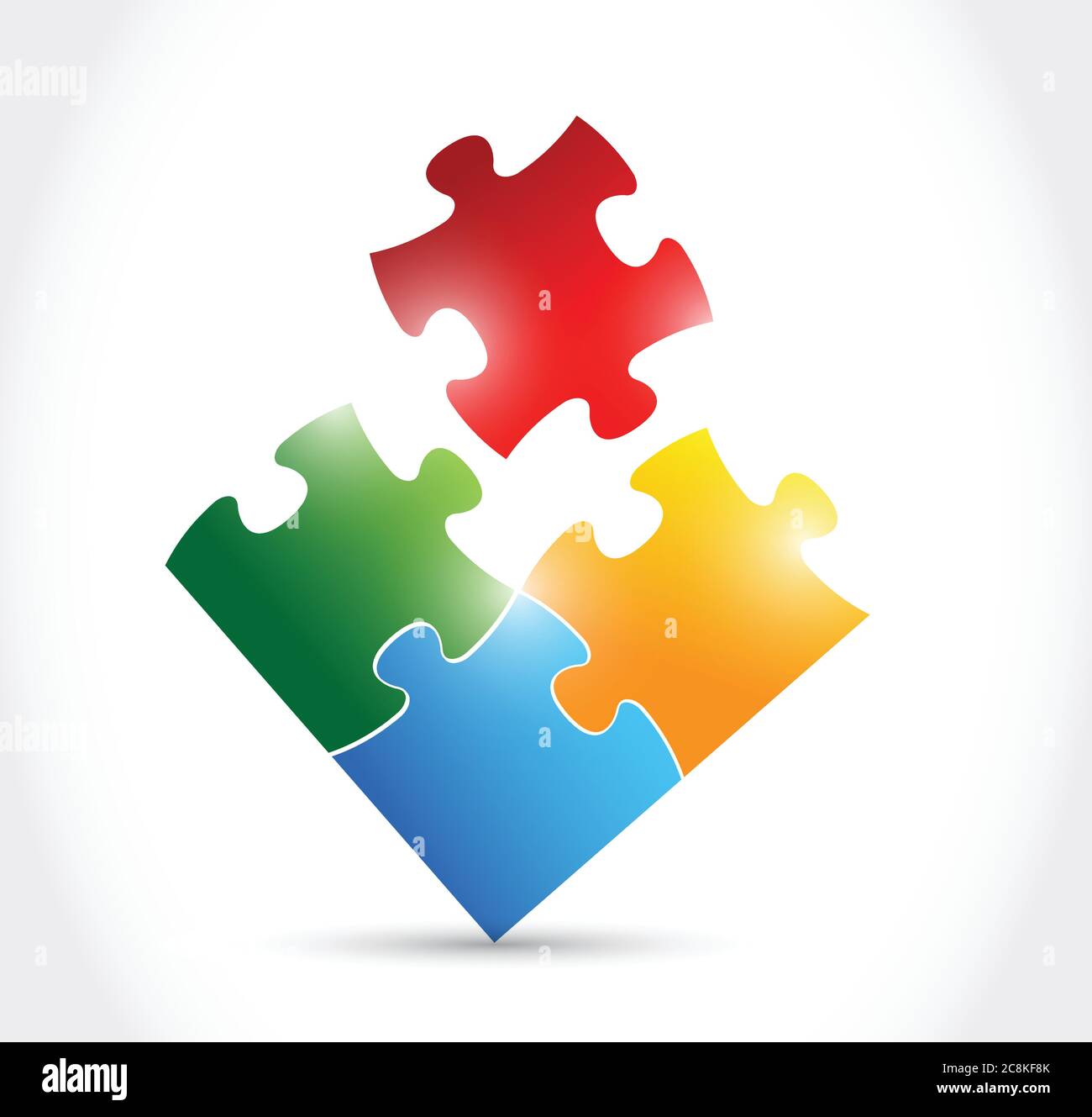 Color puzzle illustration design over a white background Stock Vector ...