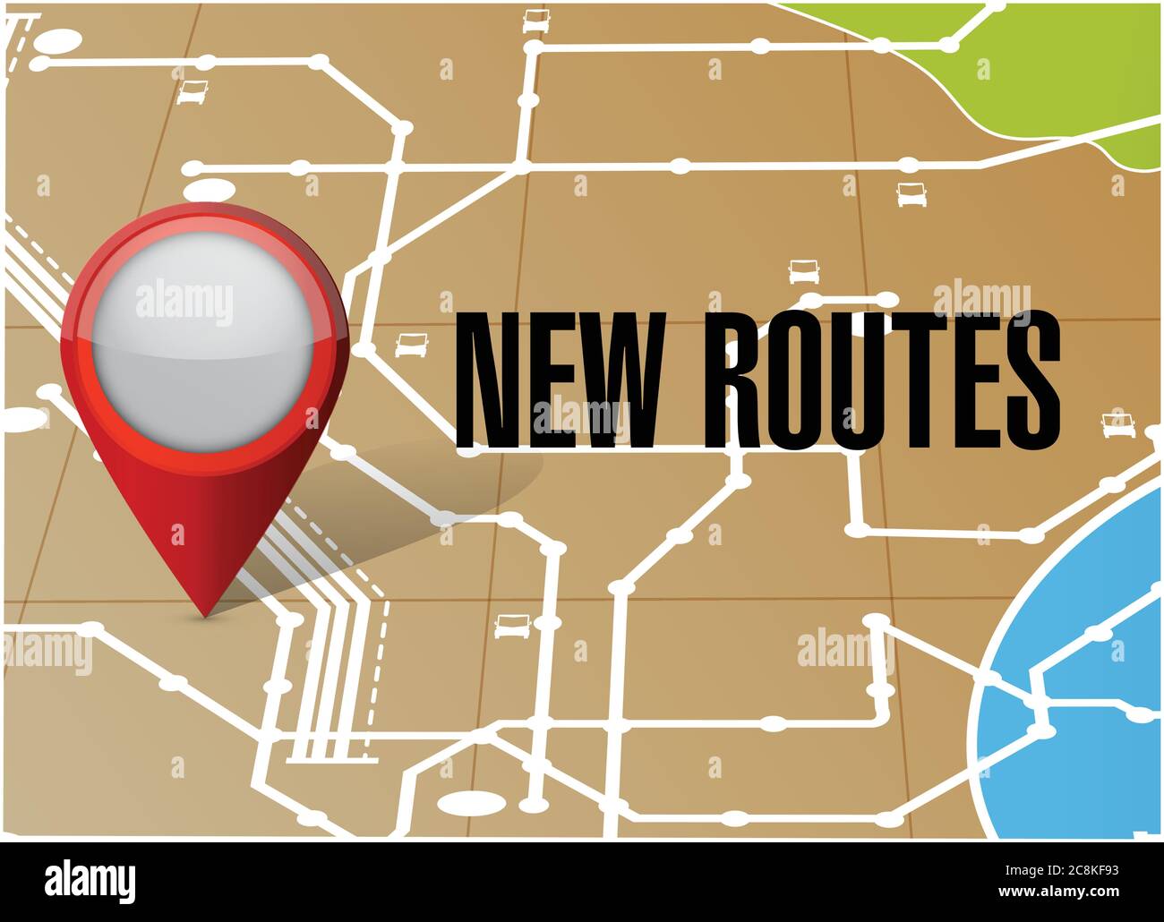 Gps map new route illustration design background Stock Vector Image ...