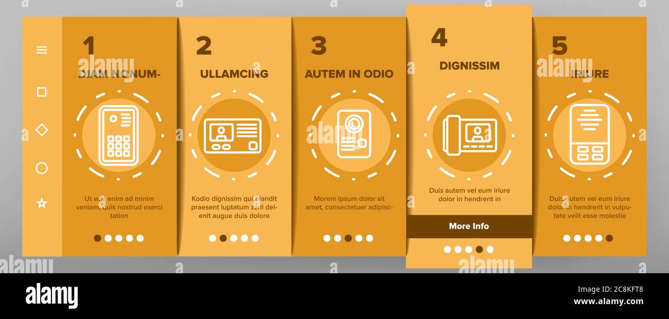 Intercom Communication Onboarding Icons Set Vector Stock Vector Image ...