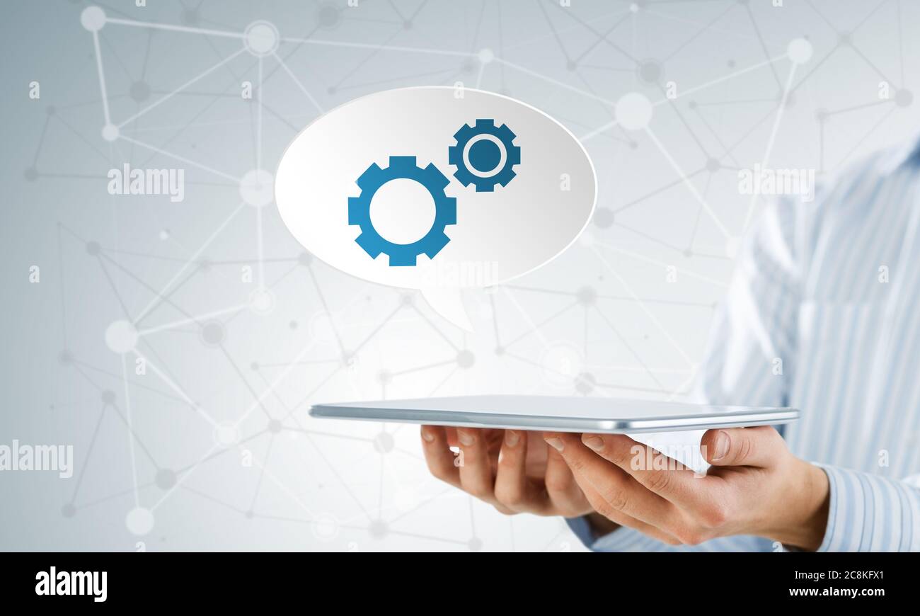 Setting application icon Stock Photo - Alamy