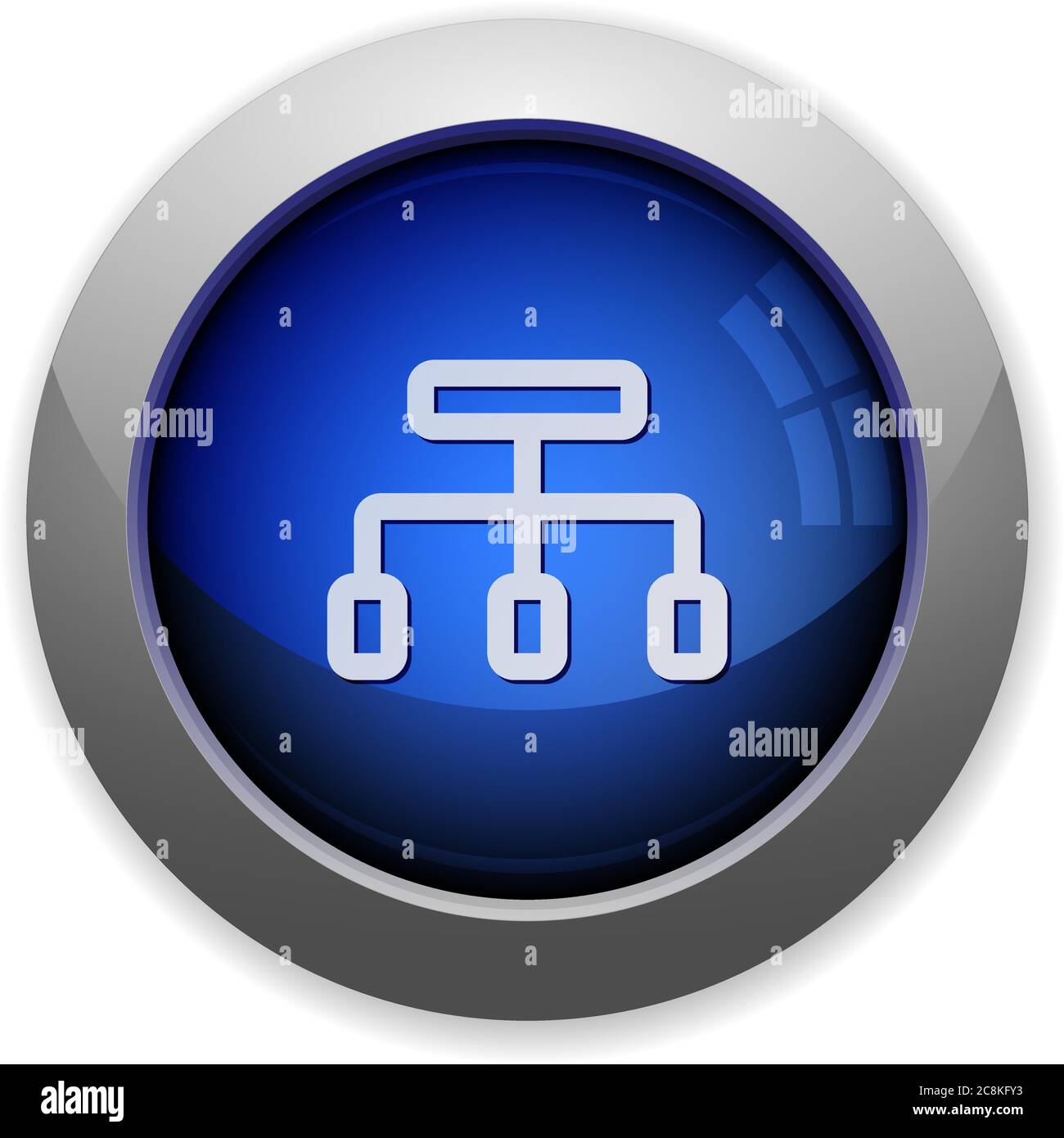 Blue glossy network web button Stock Vector Image & Art - Alamy