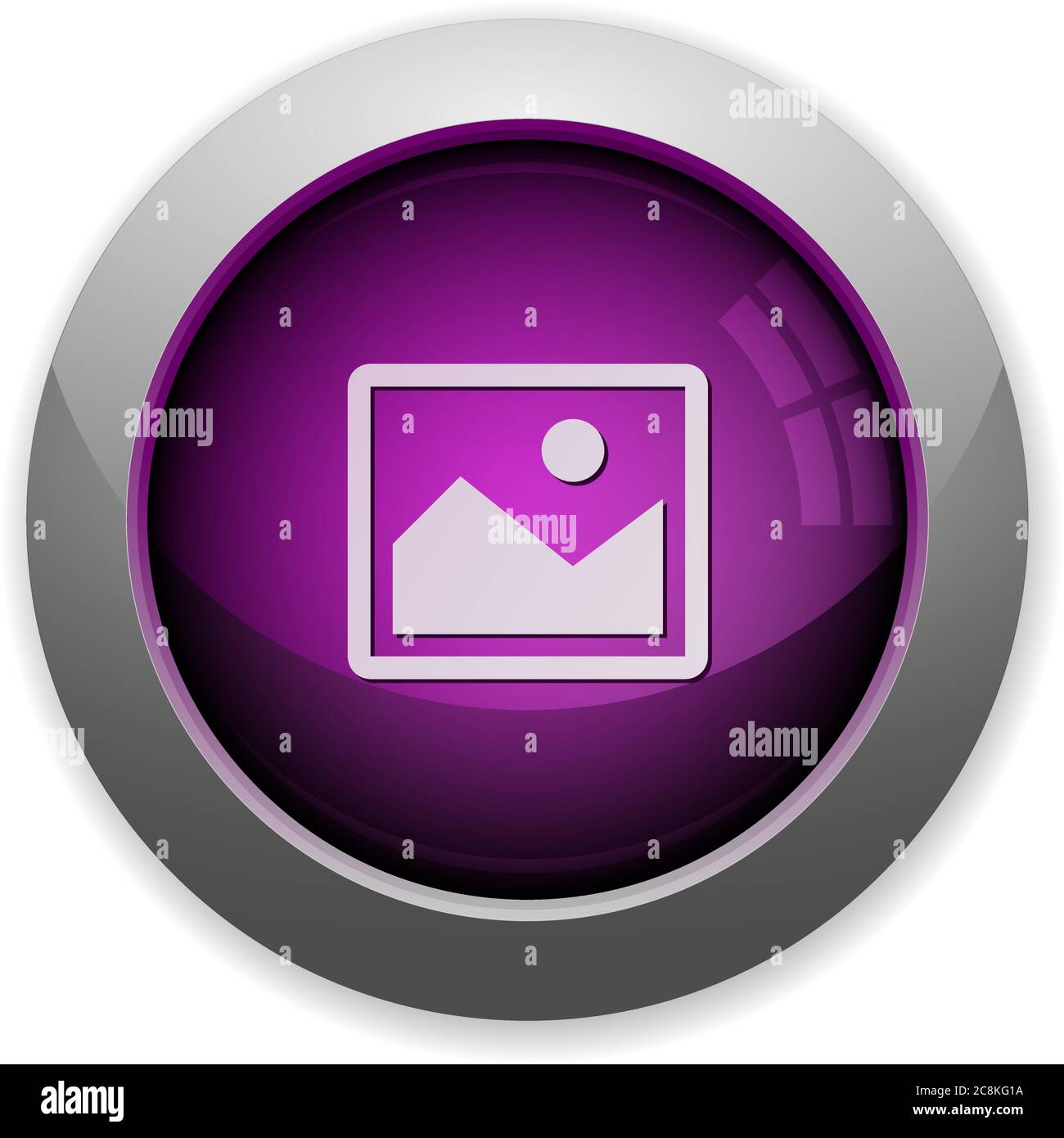 Purple glossy steel image button. Arranged layer structure Stock Vector ...