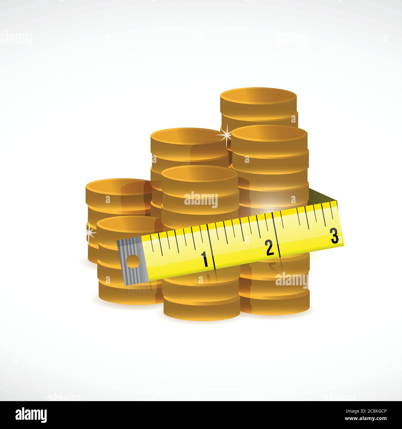 Silver tape measure Stock Vector Images - Alamy