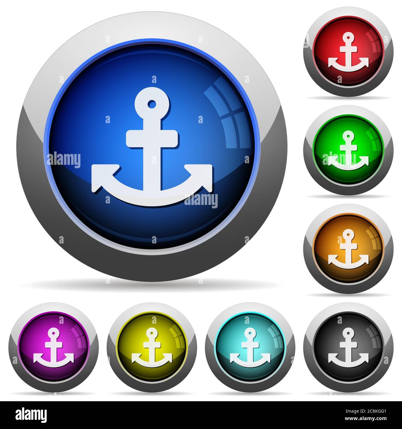 Chrome anchor Stock Vector Images - Alamy
