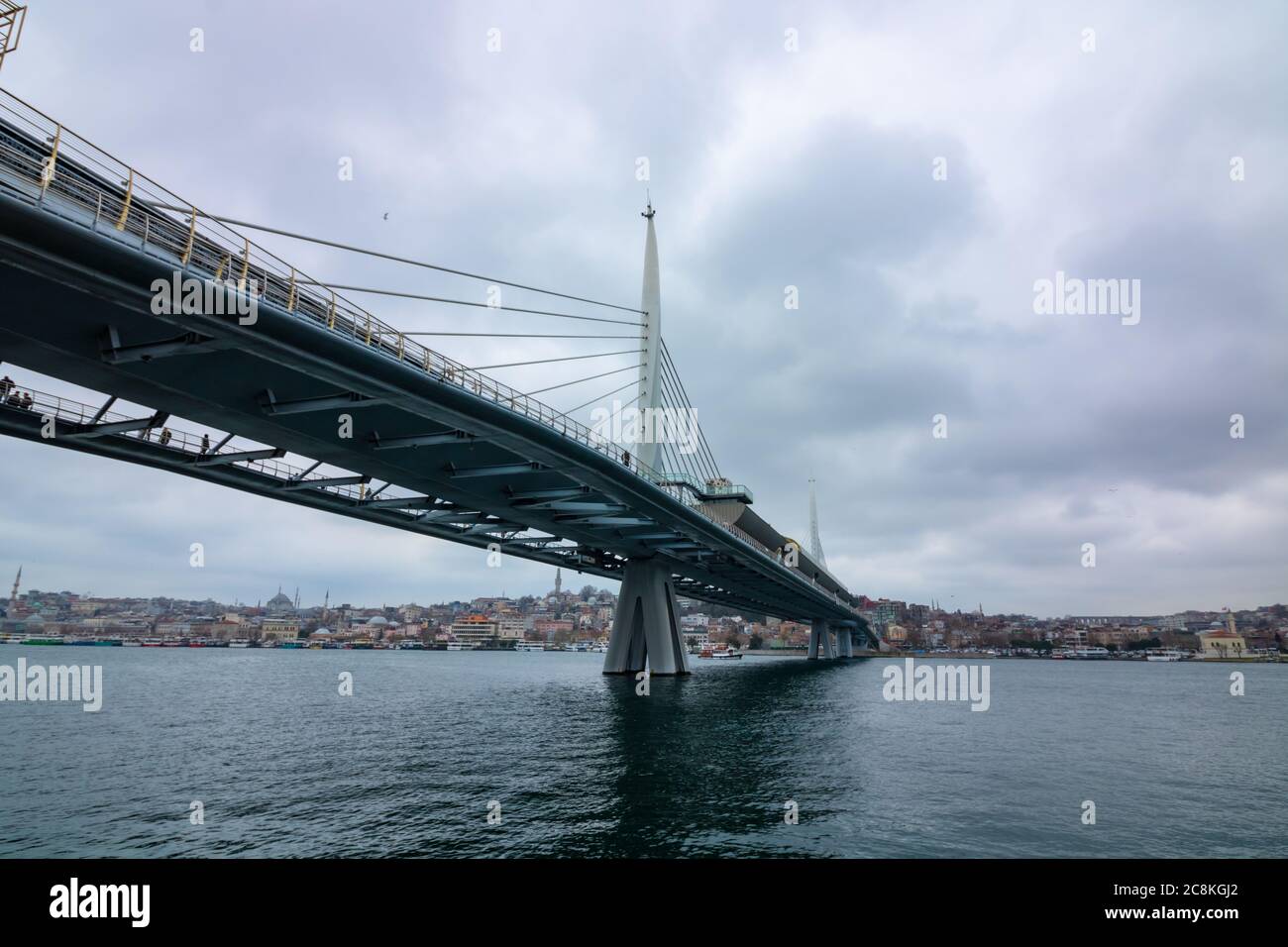Halic Metro Bridge in Istanbul Stock Photo - Alamy