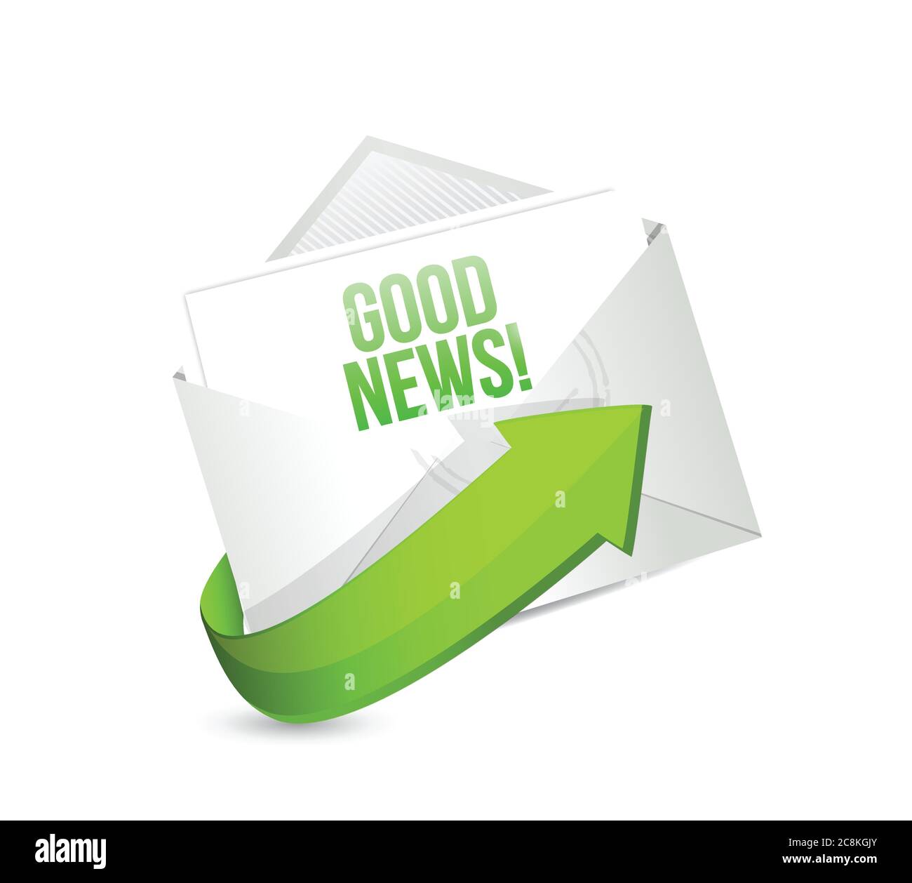 Good news email illustration design over a white background Stock ...