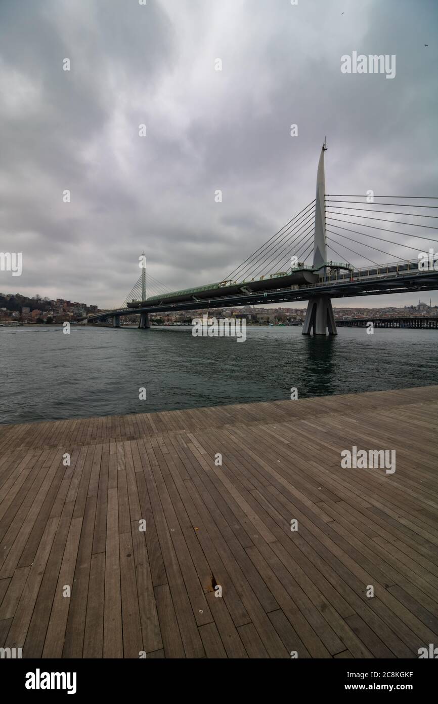 Halic Metro Bridge in Istanbul Stock Photo - Alamy
