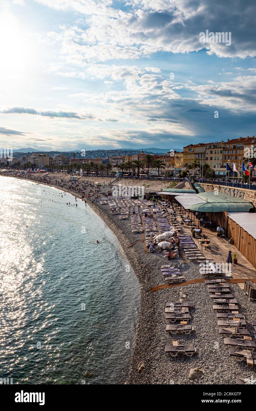Beautiful seafront of Nice at the Cote D Azur - CITY OF NICE, FRANCE ...