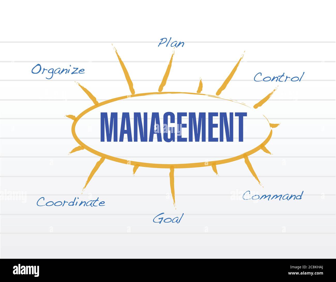 Management diagram model illustration design over a white background ...