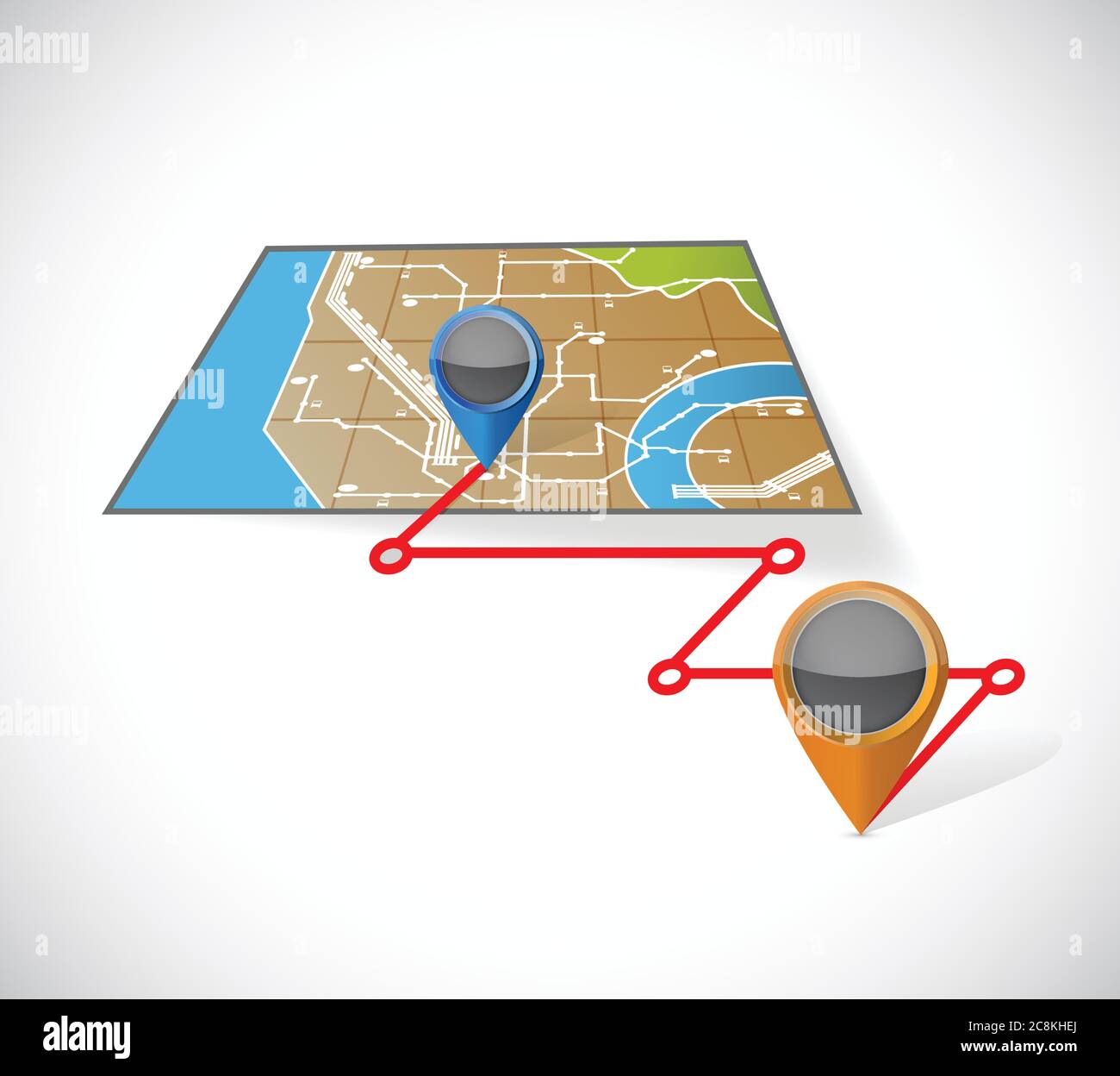 Gps map and locations illustration design over a white background Stock ...