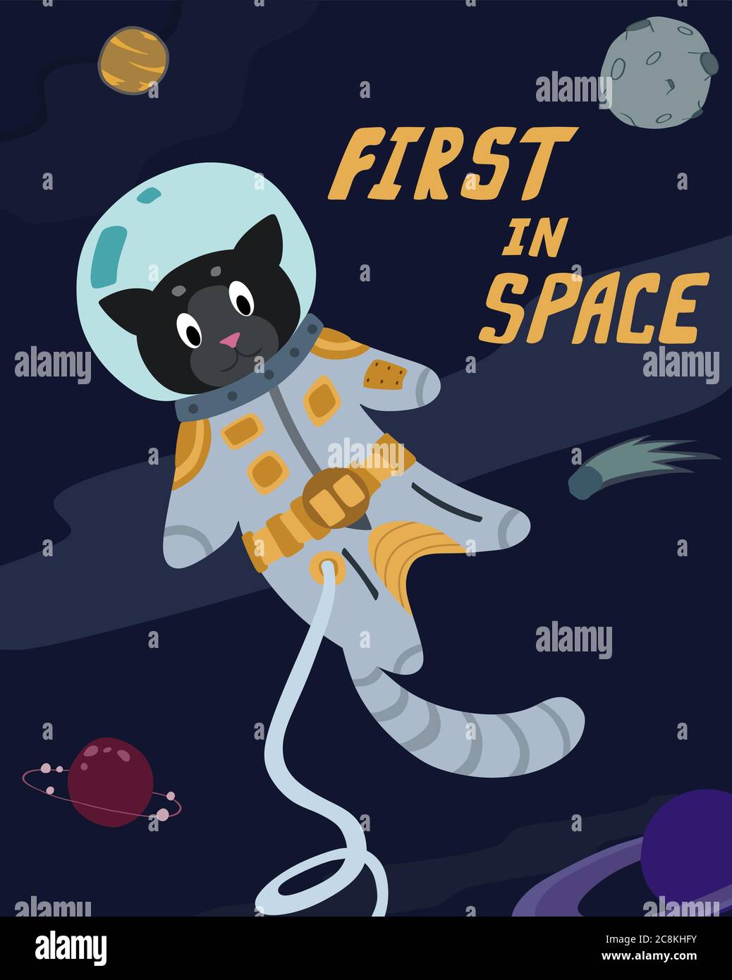 Astronaut vector cartoon helmet hi-res stock photography and images - Alamy