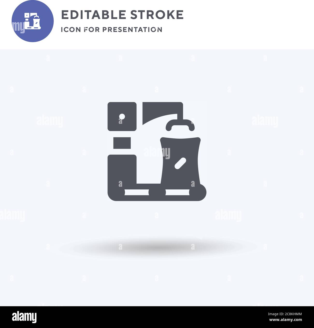 Process icon vector, filled flat sign, solid pictogram isolated on ...