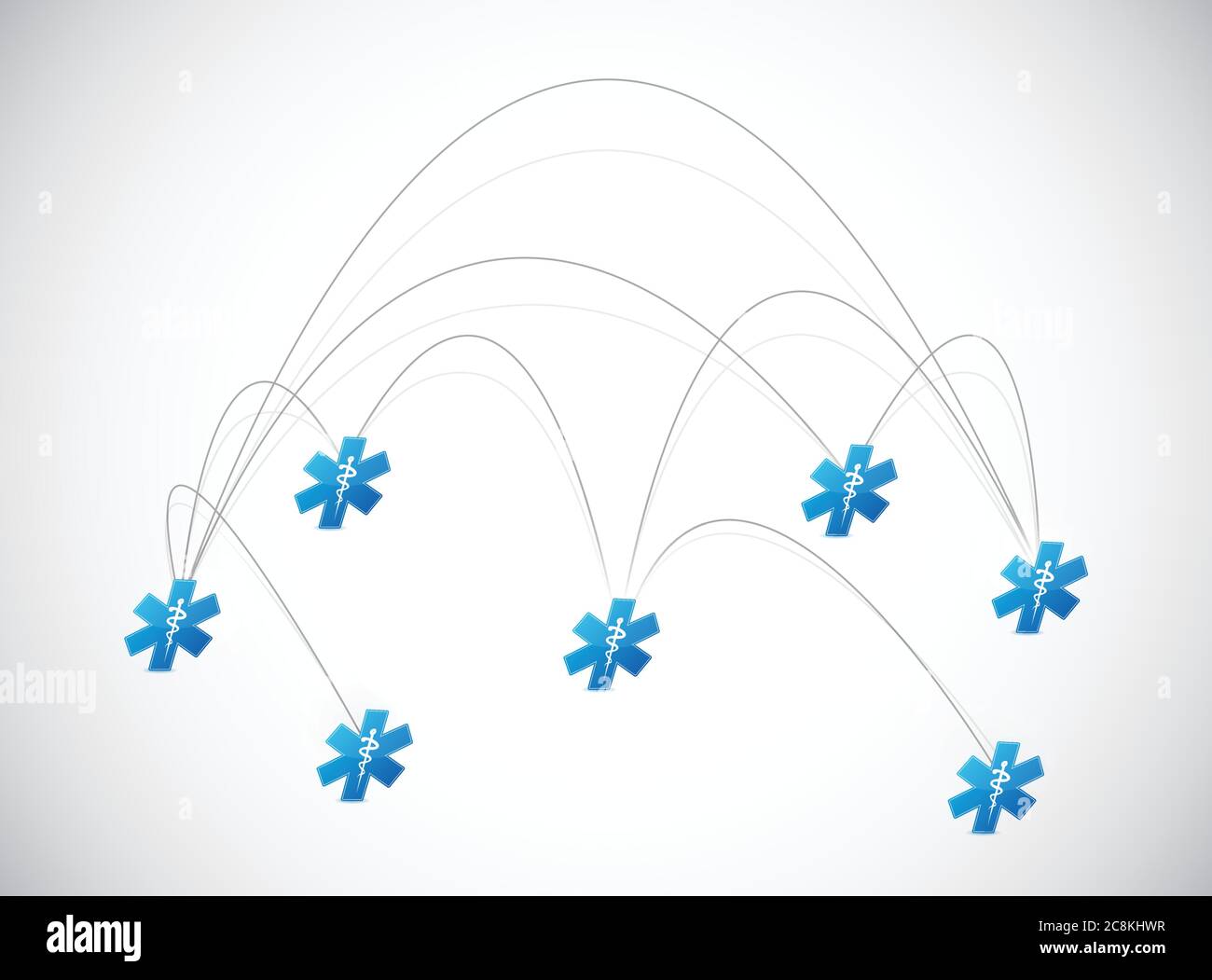 Medical network illustration design over a white background Stock ...