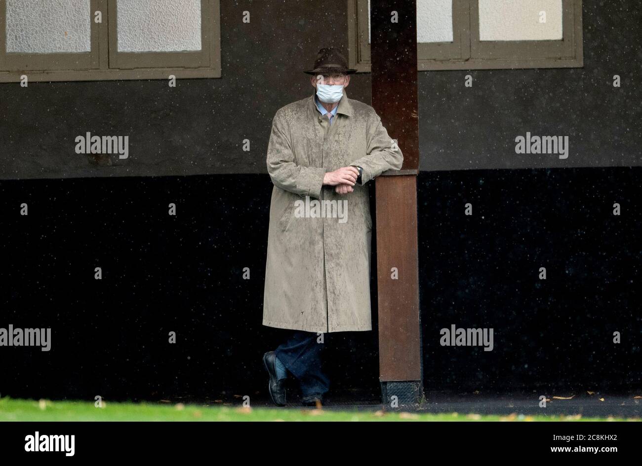 Horse trainer John Gosden in the pre-parade prior to the beginning of ...